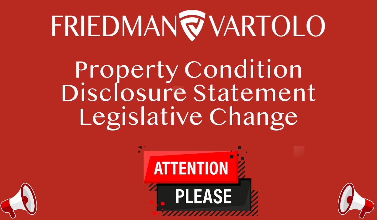 Property Condition Disclosure Statement Friedman Vartolo Llp